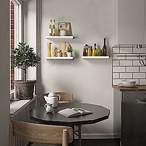 Set of 3 Floating Wall Shelves,Wall Display Decoration Shelves,Home Decor Shelves for Bathroom, Bedroom,Living Room,Kitchen, Office