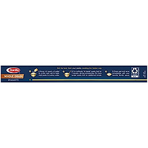 Barilla Whole Grain Pasta, Spaghetti, 16 Ounce (Pack Of 20)