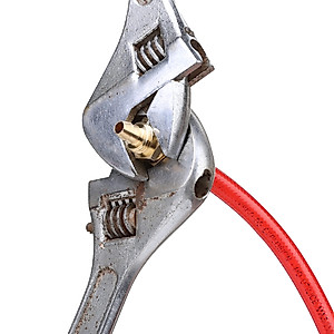 Hromee 4PCS Solid Brass Reusable Fittings For 1/4-Inch ID PU Polyurethane Hose, Air Hose Splicer End Repair Fittings