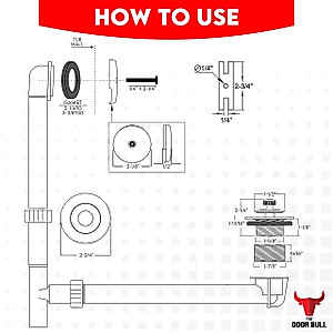 Lift and Turn Conversion Kit for Bathtub Drain Assembly, All-Brass Tub Drain | Includes Trim Waste, Single-Hole Overflow Face Plate and Removal Tool (Lift & Turn - Matte Black)