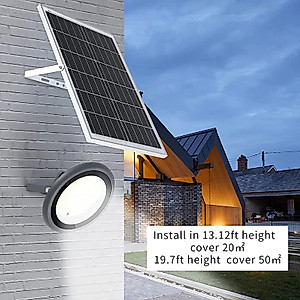YONGYUAN 2 Pack, 200W Solar Flood Light Outdoor Solar Powered Security Light Dusk to Dawn LED Lamp, 20000LM High Brightness with Remote Control, IP65 Waterproof for Garage Yard Entryways Patio