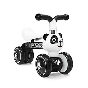 XIAPIA Baby Balance Bike, 1 Year Old Birthday Gift, Cute Toddler Balance Bikes 10-36 Months Gifts for 1 Year Old Girl Bike to Train Baby from Standing to Running with No Peadls & 4 Wheels