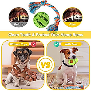 Zeaxuie 20 Pack Luxury Dog Chew Toys for Puppy, Cute Small Dog Toys with Ropes Puppy Chew Toys, Treat Ball and Squeaky Puppy Toys for Teething