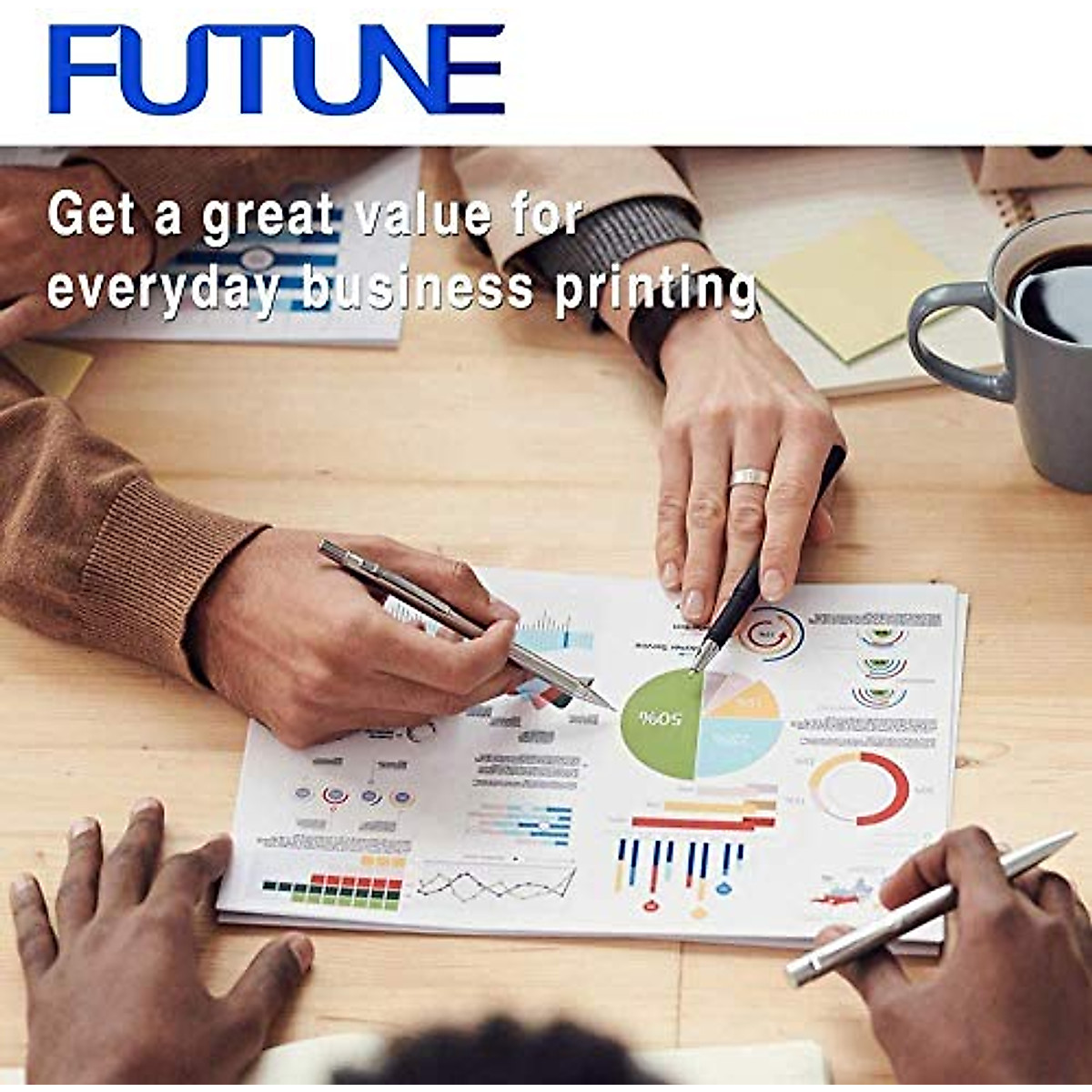 FUTUNE Compatible 4Pk DR221 Drum Sets Replacement for Brother DR221 DR-221CL DR221CL Drum Unit Fits for Brother HL-3140CW HL-3170CDW MFC-9130CW MFC-9330CDW MFC-9340CDW Printers (BCMY,4-Pack)