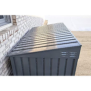 ARROW 6' x 3' Storboss Horizontal Outdoor Padlockable Steel Storage Shed, Charcoal