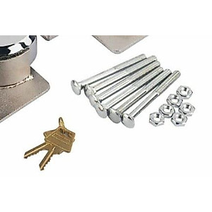 Maypole Heavy Duty Security Lock Suitable for Vans, Sheds & Garages Rust Resistant Chrome 2 kg, Silver