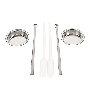CORHAD 1 set Airbrush Dropper Paint Watercolors Painting Metal Craft Stirrers for Building Suit Tray Model Droppers/Makeup Hobby Plate Art Artist Supplies Accessories Round Coloring