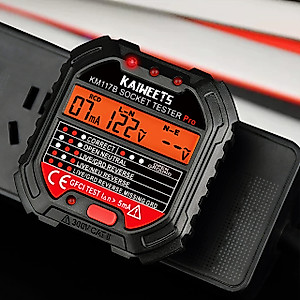 KAIWEETS Non-Contact Voltage Tester with Dual Range AC 12V-1000V & GFCI Tester