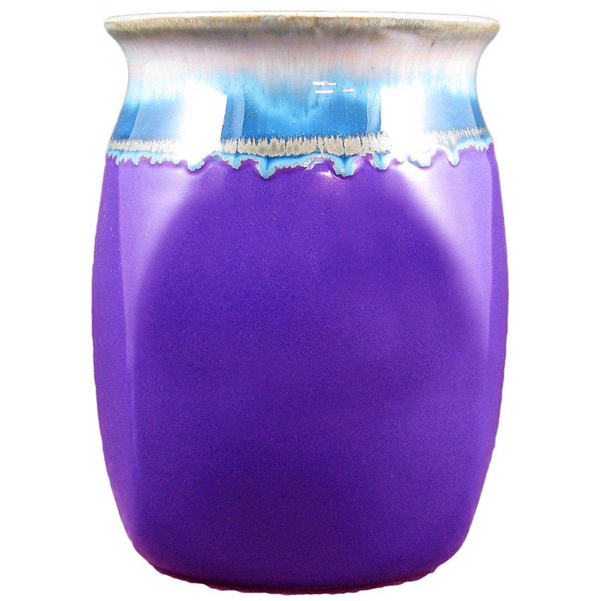 Creative Structures PRADO STONEWARE COLLECTION - Collectible Kitchen Utensil Accessory Jar/Caddy/Holder - Purple