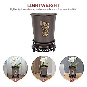 Happyyami Vintage Decor Outdoor Planters 2 Orchid Pots with Orchid pots with Holes Bonsai Planter Decorative Flower Pot with Drainage Holes Saucer and Display African Violet Pots Outdoor Decor