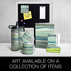 Tree-Free Greetings Extra Large 20-Ounce Ceramic Coffee Mug, Watercolor Waves Themed Shell Rummel Art