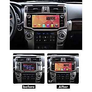 FLYUNICE 9.2 Inch Android 9.0 IPS Screen Car Stereo Radio GPS Navigation for Toyota 4Runner 2010-2019 Touch Screen 8 Core 4+64G Head Unit Carplay DSP Sound Multimedia Player WiFi (Silver Grey)
