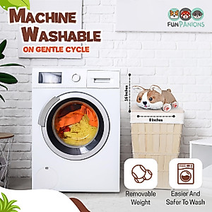 Funpanions Weighted Stuffed Animals – 4LB Cute Plush for Adults, Teens & Kids - Large Corgi Dog, Machine Washable w/Removable Inner Weight