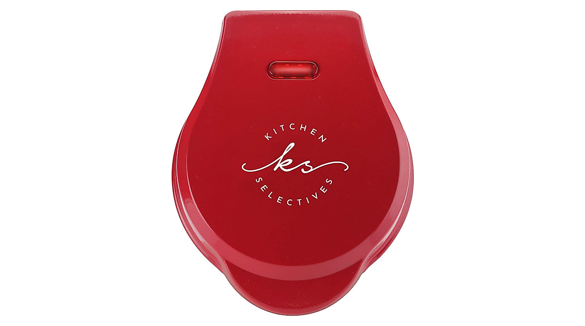 Mini Waffle Maker by Kitchen Selectives - Compact & Non-Stick