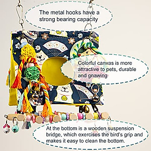 PANQIAGU Warm Parrot Bird Nest Hut Hammock Tent Parakeet Cage Bird Nest Snuggle Hut Bird Nest House Hanging Hammock Velvet Bird Cage Accessories Sleeping Bed for Small Medium Parrots Parakeets