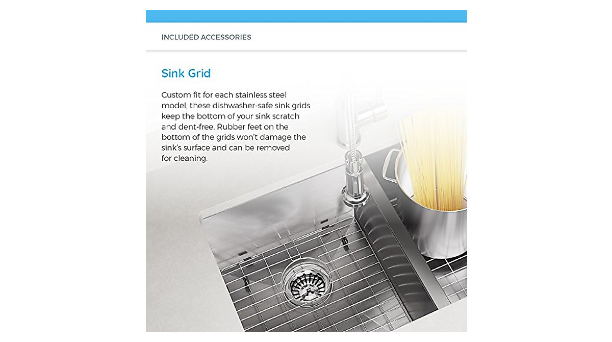 MR Direct 1716-16-ENS Stainless Steel Undermount Single Bowl Kitchen ...