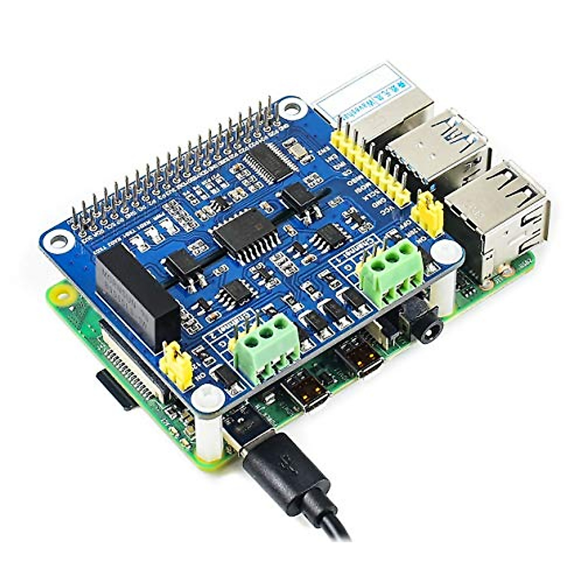 2-Channel Isolated RS485 Expansion HAT,SC16IS752+SP3485 Dual Chip Convert SPI to RS485 Data Rate up to 921600bps Embed Multi Protection Circuits,for Raspberry Pi 4B/3B+/3B/2B/Zero/Zero W