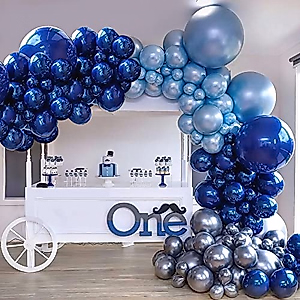 Navy Blue Balloons Set, 50 Pieces Dark Blue Balloon Deep Blue Latex Party Balloons for Birthday, Baby Shower