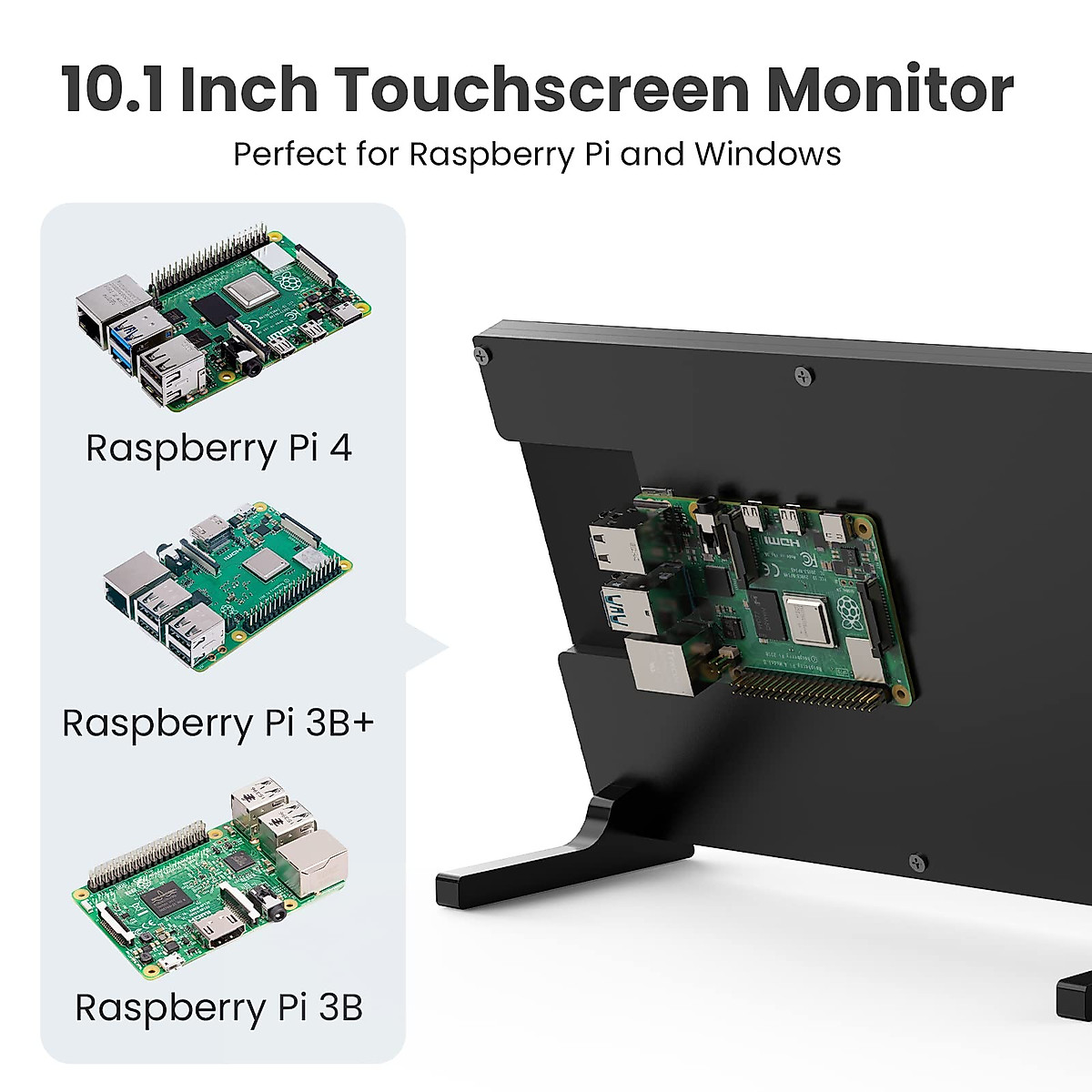 APROTII 10.1 inch HDMI Monitor, 1280x800 IPS 10-points Capacitive Touchscreen Monitor 10 inch Portable Single Board Monitor for PS4 Switch PC Laptop Pi/4B/3B+/3B/3A+/2B/B+