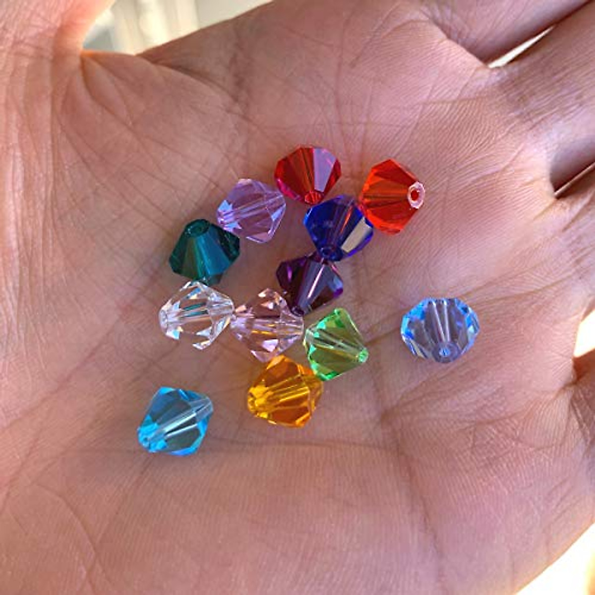 5 Sets Birthstone Beads 8mm Austrian Bicone Crystal (60pcs) for Earrings Bracelet Necklace Charm Jewelry Craft Making BB1