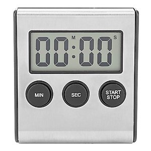 Digital Timer, Digital Timer, Large LCD Display Digital Kitchen Timer with Back Stand Support Wall Mounted and Desktop Countdown Stopwatch Timer for Cooking, Gym, BBQ, Kids, Teacher
