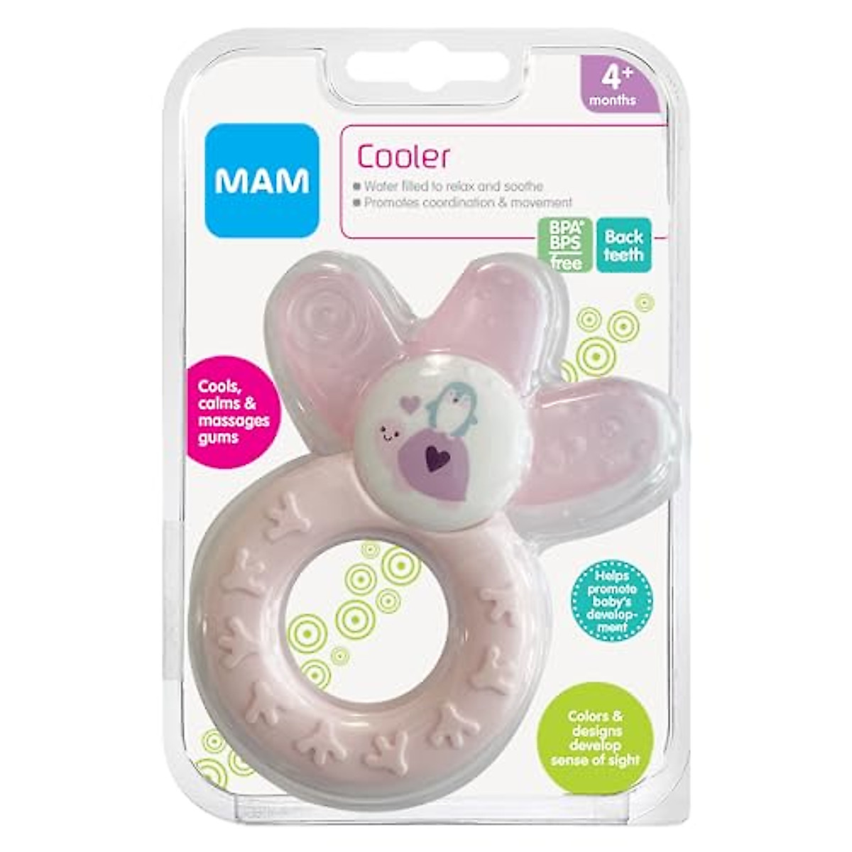 MAM Baby Toys, Teething Toys, Cooler Teether, Girl, 4+ Months, 1-Count (7961-012-0-1)