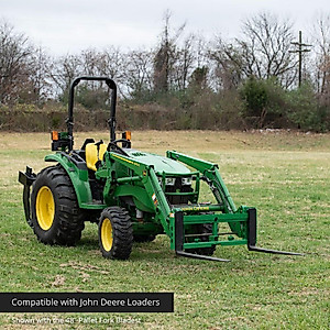 Titan Attachments Pallet Fork Attachment with 36â€ Fork Blades, Receiver Hitch, Fits John Deere Loaders