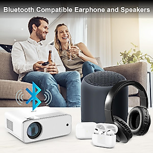 Artlii Enjoy4 Mini Projector 5G WiFi and Bluetooth, Native 1080P 210 ANSI Portable Projector for Outdoor and Indoor Use, Movie Projector Compatible with iOS, Android, Xbox, PS5, TV Stick, HDMI