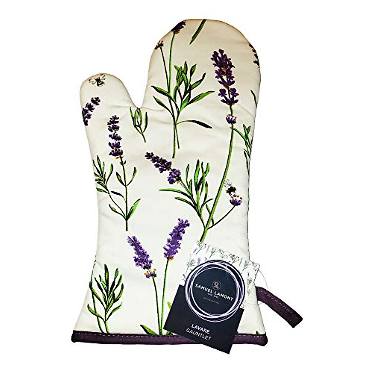 Samuel Lamont, Lavare (Lavender), British Double Oven Glove, Insulated, Cotton, Imported