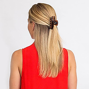 Revlon Strong Hold Hair Claw Clips, Brown/Black, 2 Count (Pack of 1)