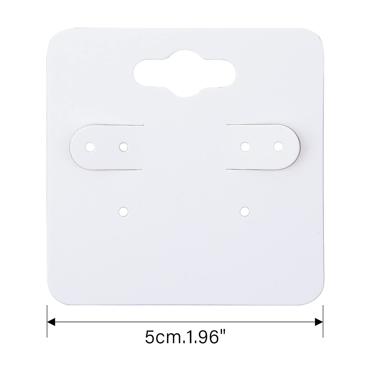 jijAcraft 100Pcs Earring Cards - 2" Kraft Earring Display Cards for Selling - Blank Paper Cards with 6 Holes for Earring Display Holder - Hanging Display Cards for Earring, Jewelry DIY Crafts(2"x 2"）