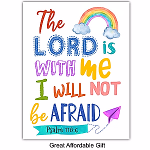 Bible Verse Wall Art - Scripture Wall Art - Christian Wall Art for Kids, Boys, Girls Bedroom - Religious Gifts for Kids - Aesthetic Wall Collage Kit - God Wall Decor - Positive Inspirational Quotes