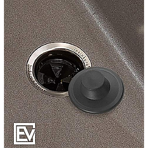 Kitchen Sink Stopper (#STP-PL) - Black Plastic Sink Plug Drain Stopper - Replacement Garbage Disposal Stopper | Kitchen Sink Drain for Kohler, Insinkerator, & Waste King