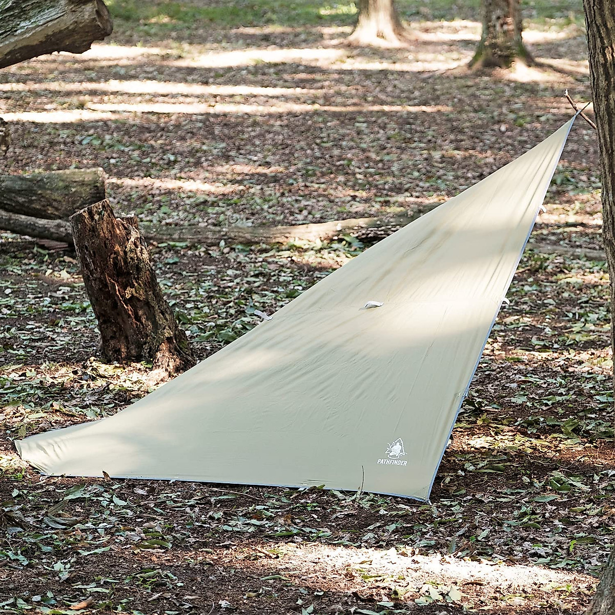 Self Reliance Outfitters Pathfinder Waterproof Nylon Tarp, OD Green, 7'8" x 7'8", Lightweight, Water-repellent, for Hiking, Tactical, Camping Use