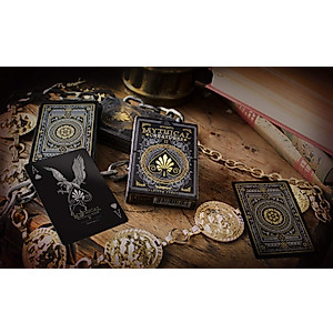 Gent Supply Plastic Waterproof Mythical Creatures II (All New Creatures) - Black Silver & Gold Edition Playing Cards