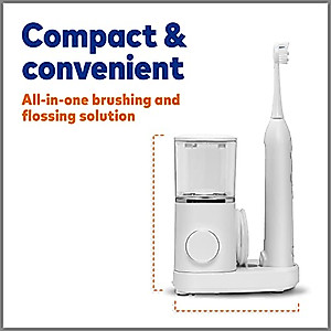 Waterpik Sonic-Fusion 2.0 Professional Flossing Toothbrush, Electric Toothbrush and Water Flosser Combo In One, White