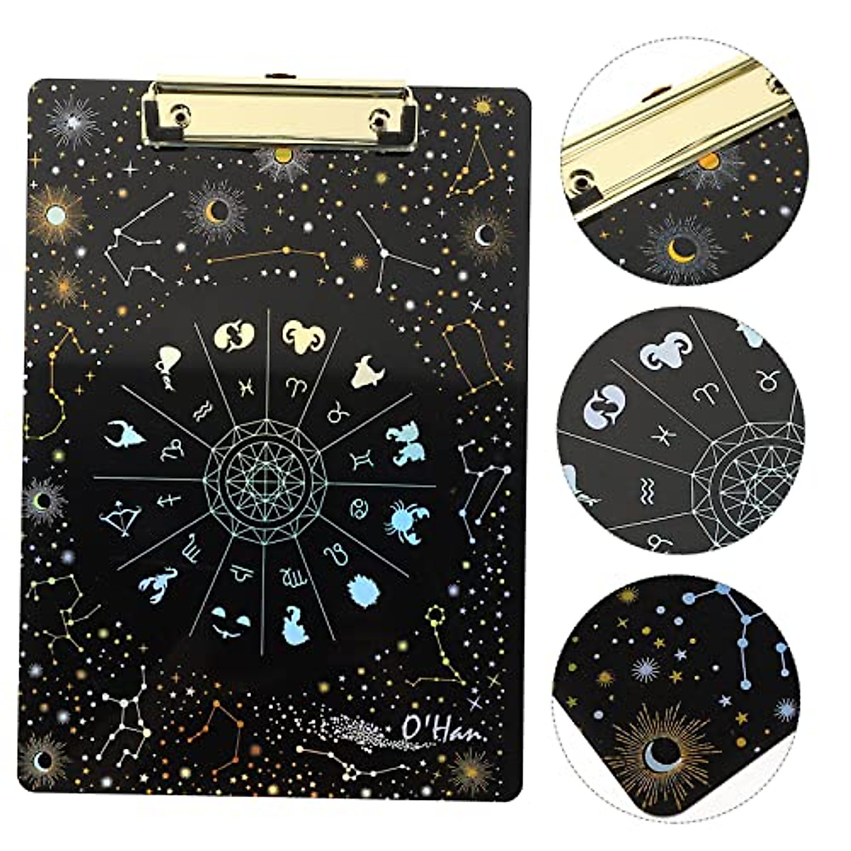 4pcs Conference Convenient Storage Letter Case Document Profile Low Holder Exam Portable Board Writing Fashion File Size Pattern Clip Clipboard Paper Nurses