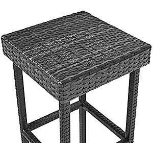 Crosley Furniture Palm Harbor Outdoor Wicker 24-inch Counter Height Stools - Grey (Set of 2)