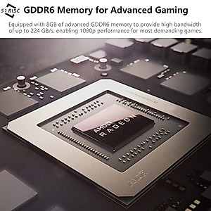 51RISC RX 5500 XT Graphics Card, 8GB GDDR6 128bit PCIe 4.0 HDMI DisplayPort Gaming Video Card for Desktop (Radeon RX 5500 XT)