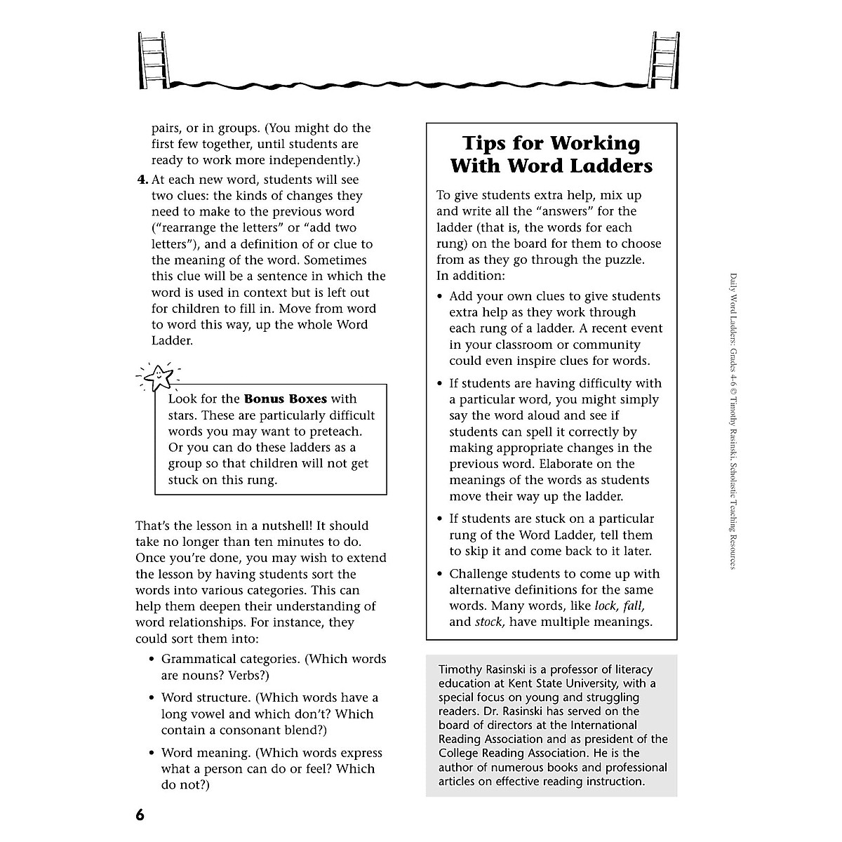 Daily Word Ladders: Grades 4-6: 100 Reproducible Word Study Lessons That Help Kids Boost Reading, Vocabulary, Spelling & Phonics Skills--Independently (Daily Word Ladders)