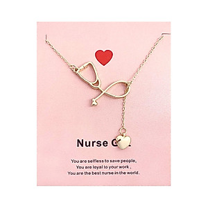 Nurse Necklace for Women Nurses Week Gifts Nursing Graduation Gifts for Her Student Nurse Appreciation Gift School Cool Gifts for Nurses Unique Graduation Gifts for Nurses Female Outfit 2024