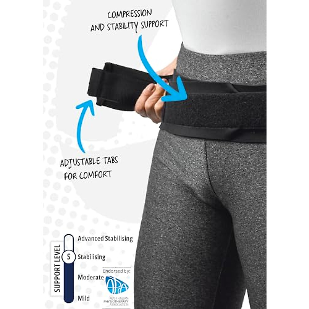 Thermoskin Sacroiliac Belt, Black, Small, 3.4 Ounce