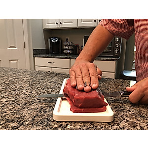 Adjustable Meat Slicer Cutting Board Knife Set with Recipe Book on How to Make and Cure Beef Venison and all types of Jerky