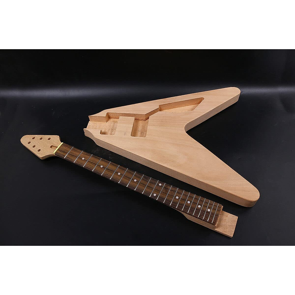 music-life 1set guitar Kit 22 Guitar Neck Guitar Body Mahogany Rosewood fine shape