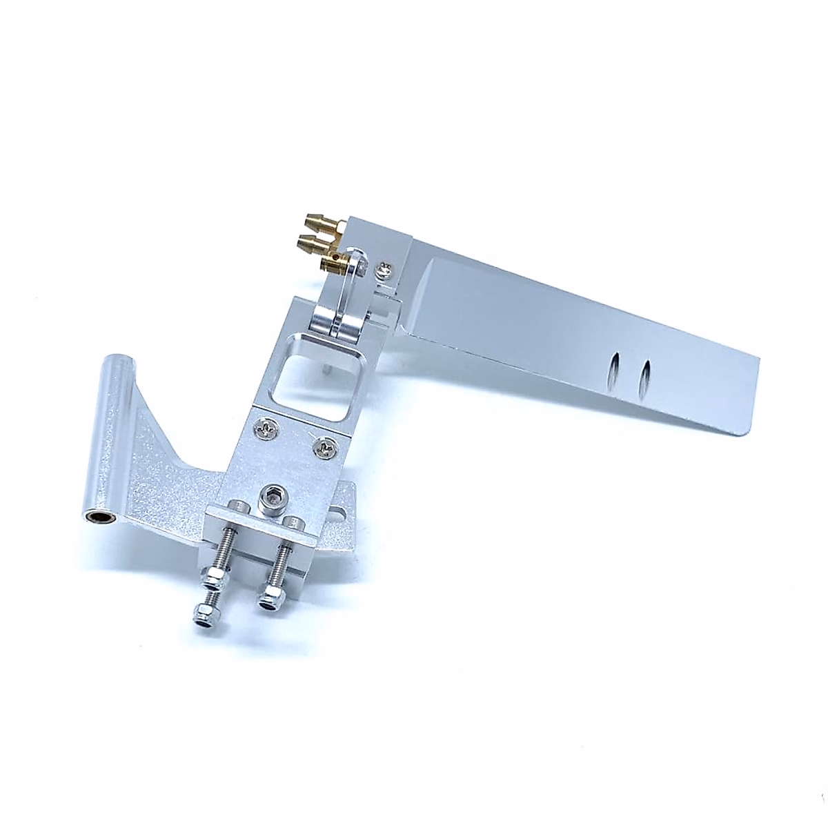 KingVal Replacement 110mm Aluminum Water Suction Rudder 4mm Shaft Strut Mount Compatible with RC Boat