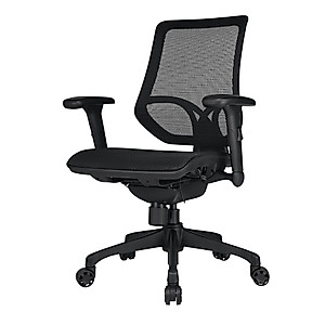 WorkPro® 1000 Series Ergonomic Mesh/Mesh Mid-Back Task Chair, Black/Black