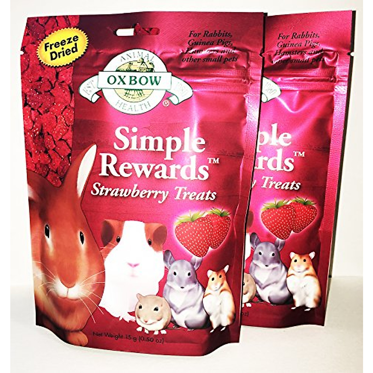 2 Pack Oxbow SIMPLE REWARDS STRAWBERRY Small Animal Treat (2 / 0.5 oz)