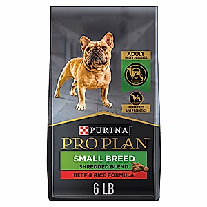 Purina Pro Plan High Protein Small Breed Dog Food, Shredded Blend Beef & Rice Formula - 6 lb. Bag