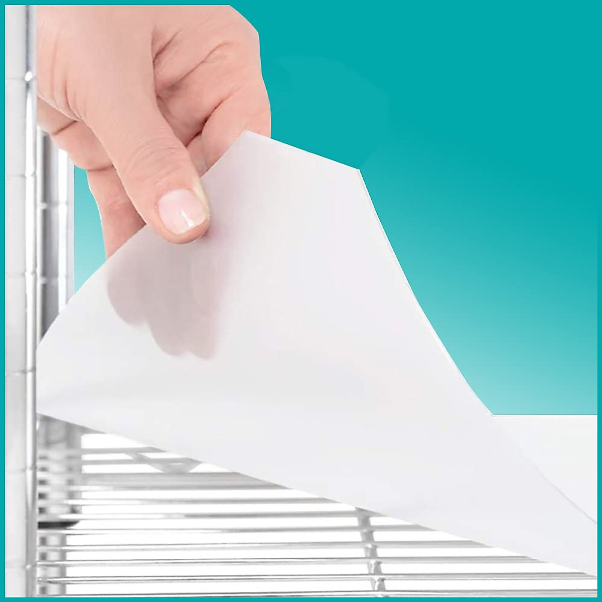 QECOR (Clear, 48" x 24" x 4) Heavy Duty Premium 0.76mm Wire Shelf Liners Set, Waterproof for Metal Rack Protector, Kitchen, Garage, Nonslip Mats for Tier Shelving Unit