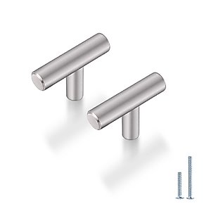 Probrico Kitchen Cabinet Drawer Handles and Pulls Stainless Steel (T-Knob, 10 Pack), T Bar Cabinet Knobs